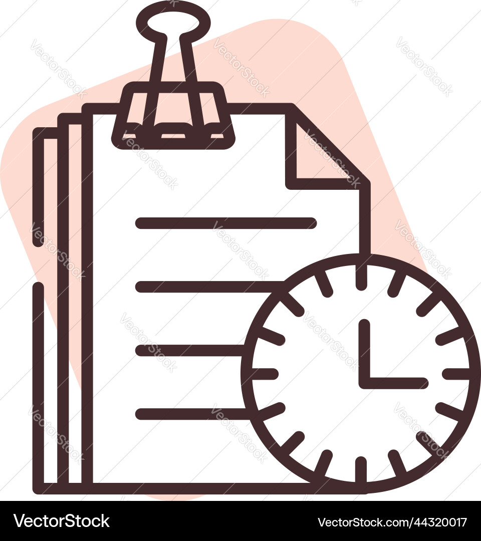 Project time on white background Royalty Free Vector Image