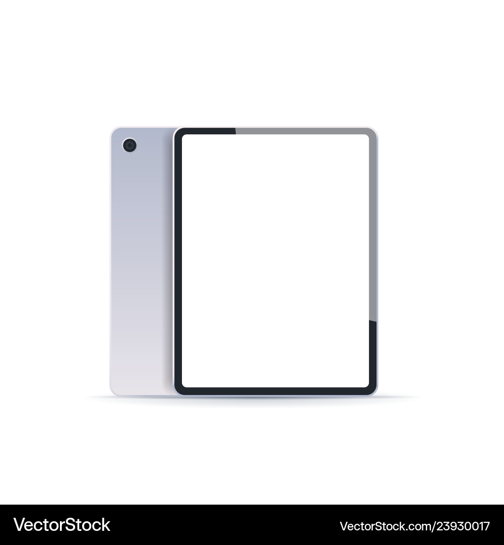 Realistic tablet pc mockup gadget with empty blank
