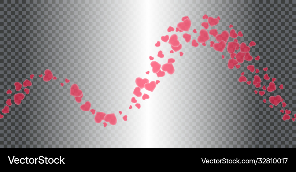 Red flying hearts seamless background Royalty Free Vector