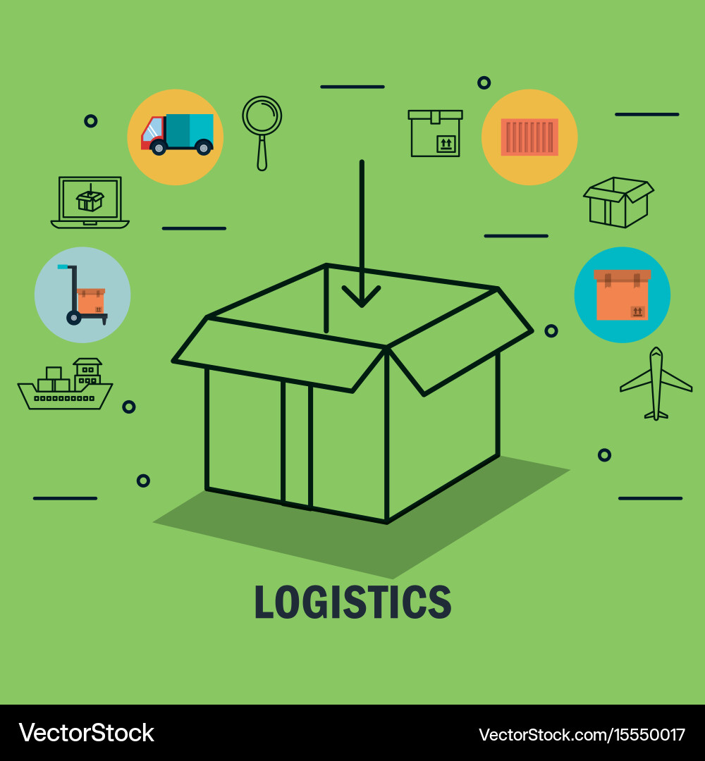 Shipping logistics design Royalty Free Vector Image