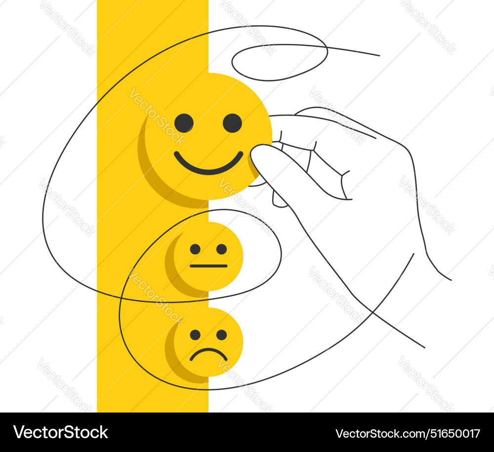 Thank you for - hand choosing emoticon Royalty Free Vector
