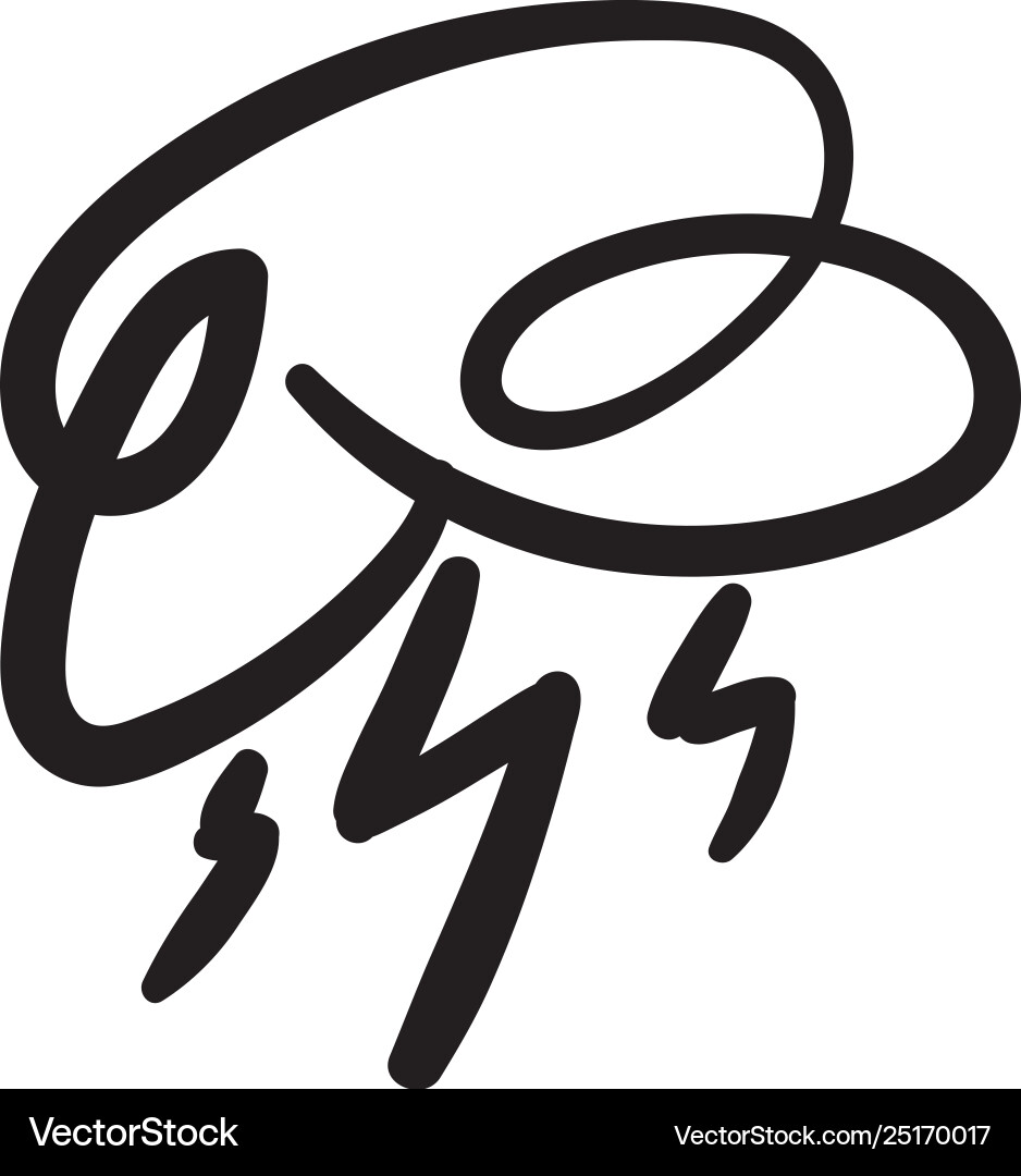 Thunder and lightning Royalty Free Vector Image