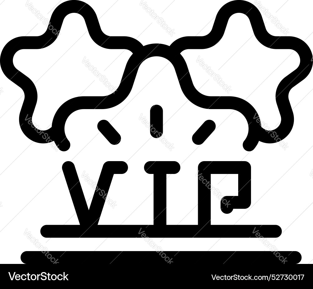 Vip invitation five stars symbol shining Vector Image