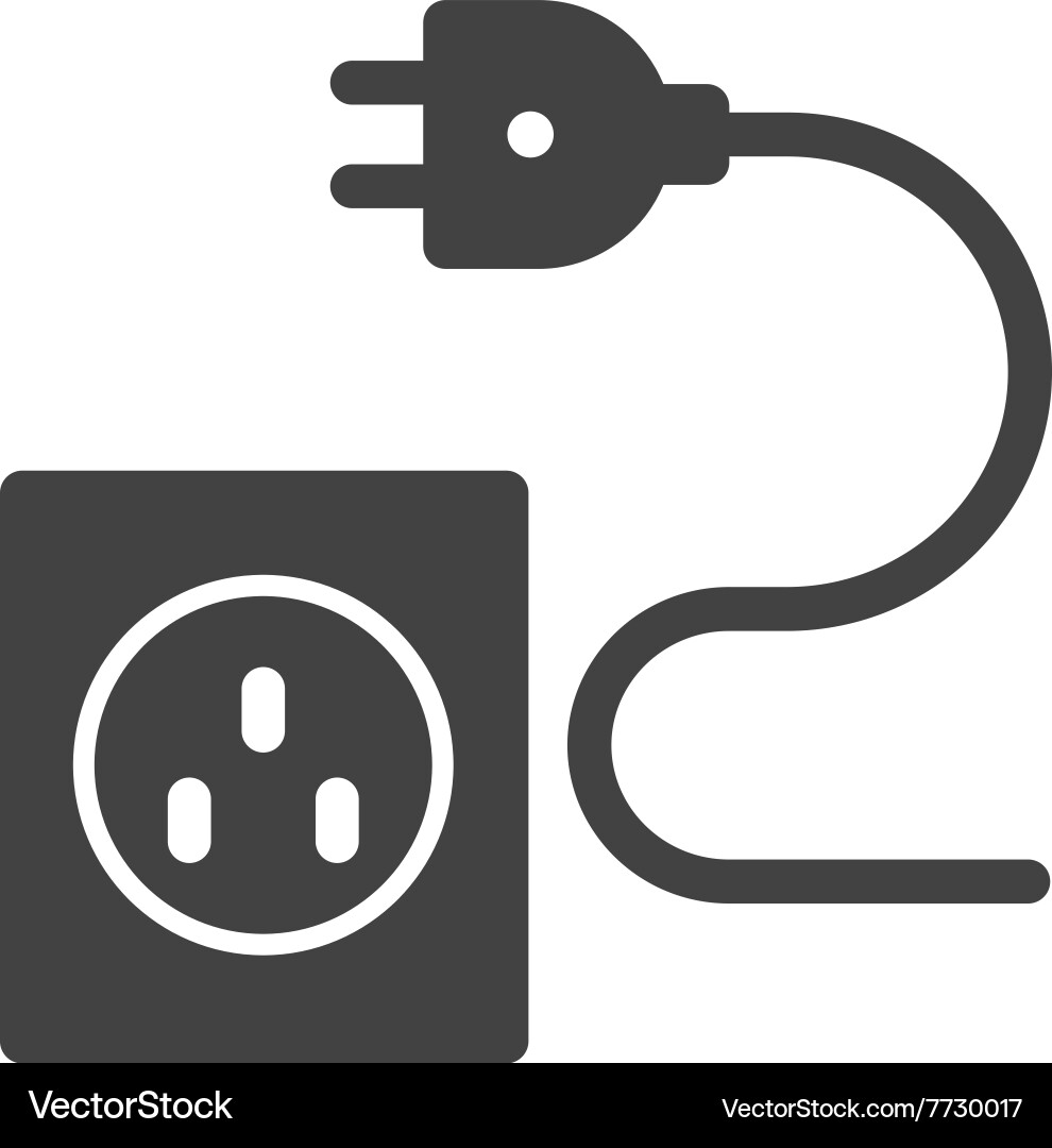 Wire and plug Royalty Free Vector Image - VectorStock