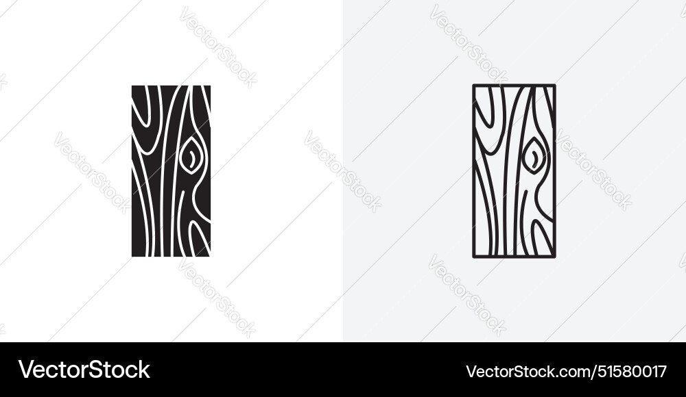 Wood board icon set Royalty Free Vector Image - VectorStock