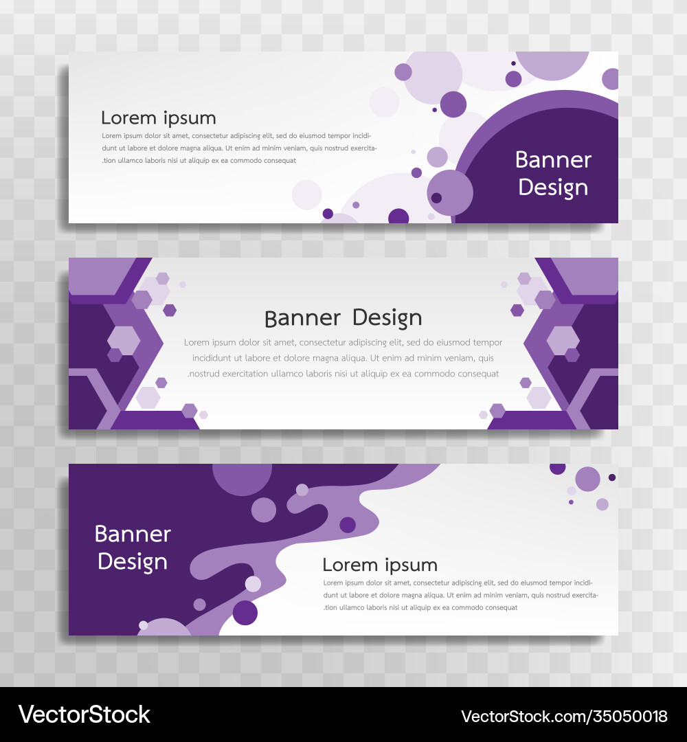 Banner templates set for web design or topics Vector Image
