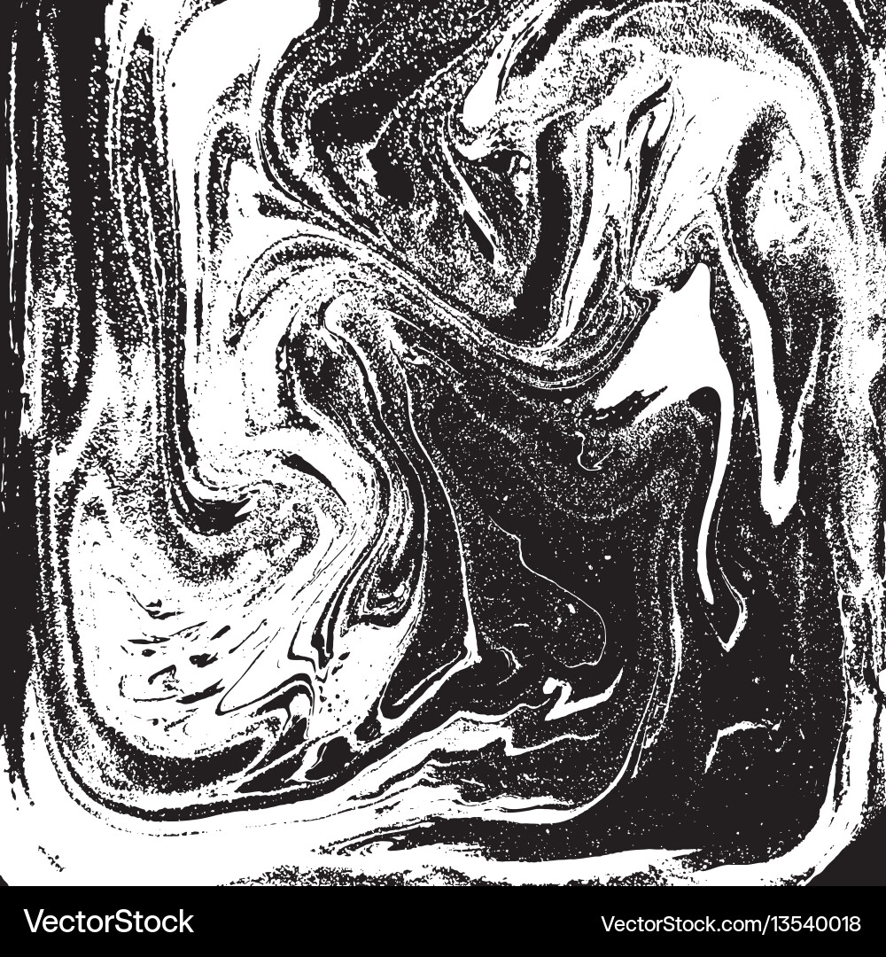 Black and white liquid texture watercolor hand Vector Image