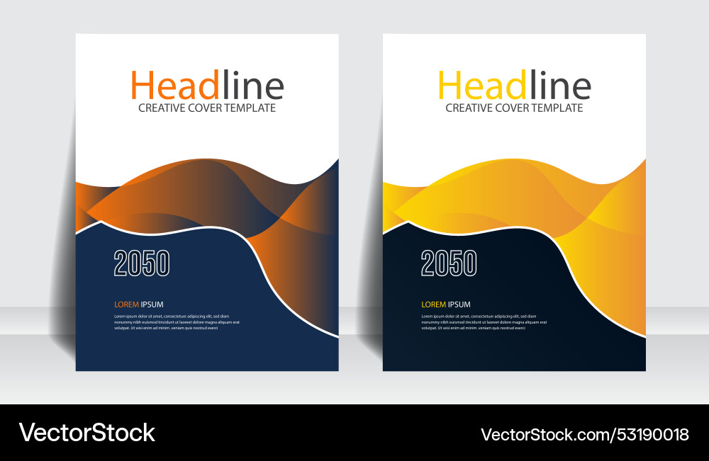 Book cover flyer template annual report Royalty Free Vector