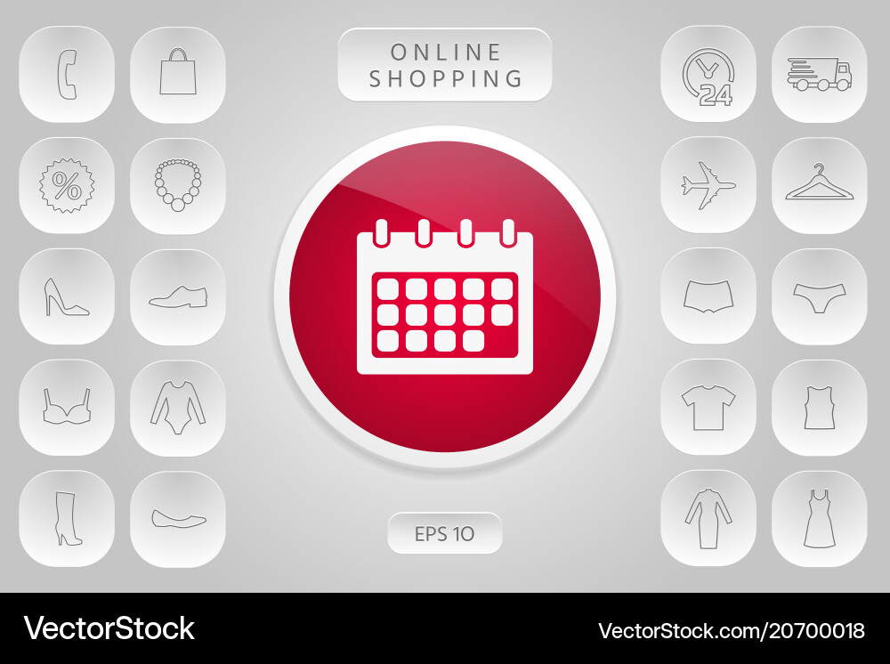 Calendar symbol icon Royalty Free Vector Image