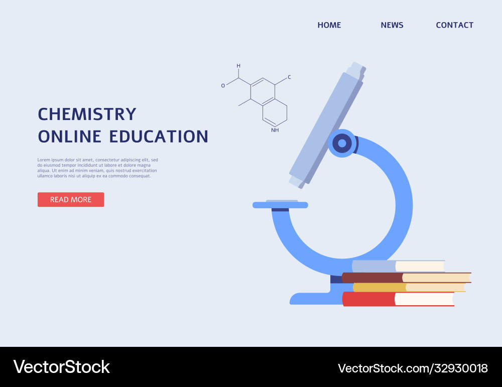 Chemistry online education web banner Royalty Free Vector Chemistry online education web banner Royalty Free Vector