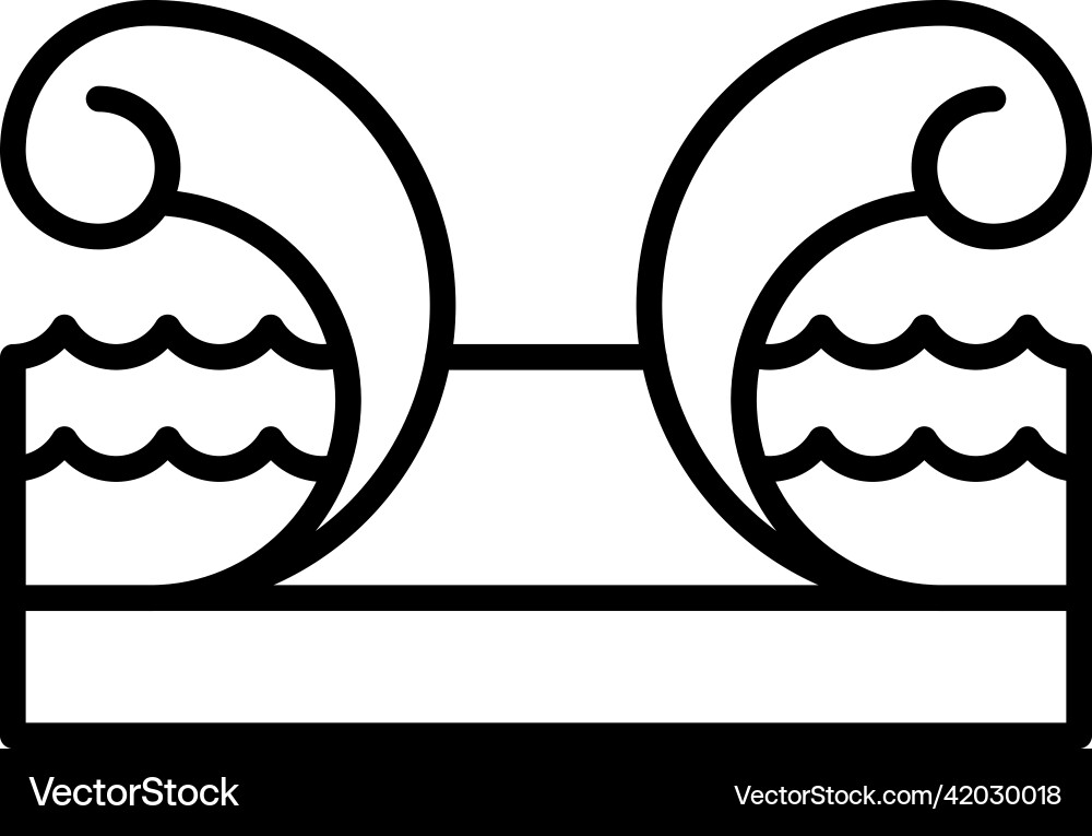 Crossing the red sea icon passover related Vector Image