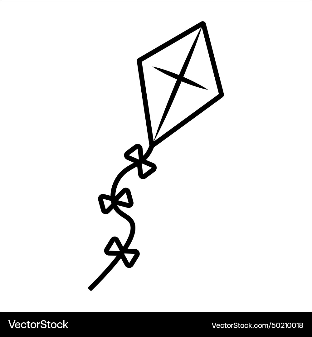 Flying kite icon symbol Royalty Free Vector Image
