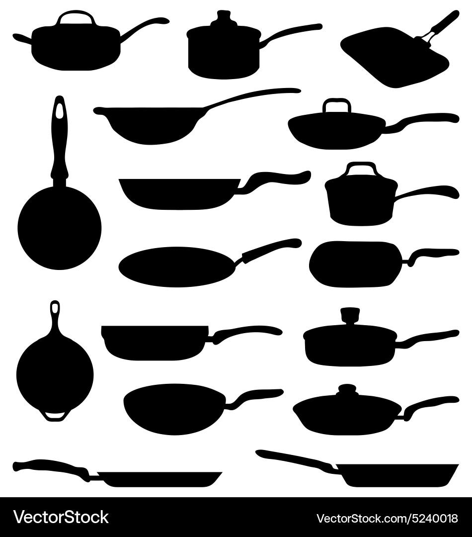 Frying pan Royalty Free Vector Image - VectorStock