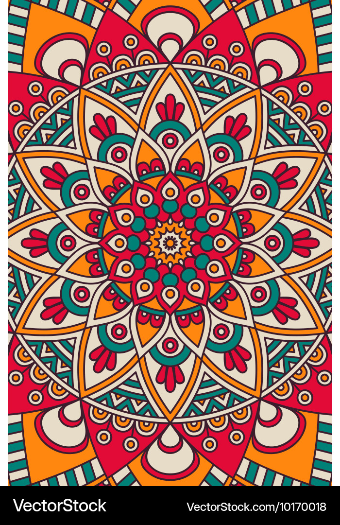 Indian mandala background Royalty Free Vector Image