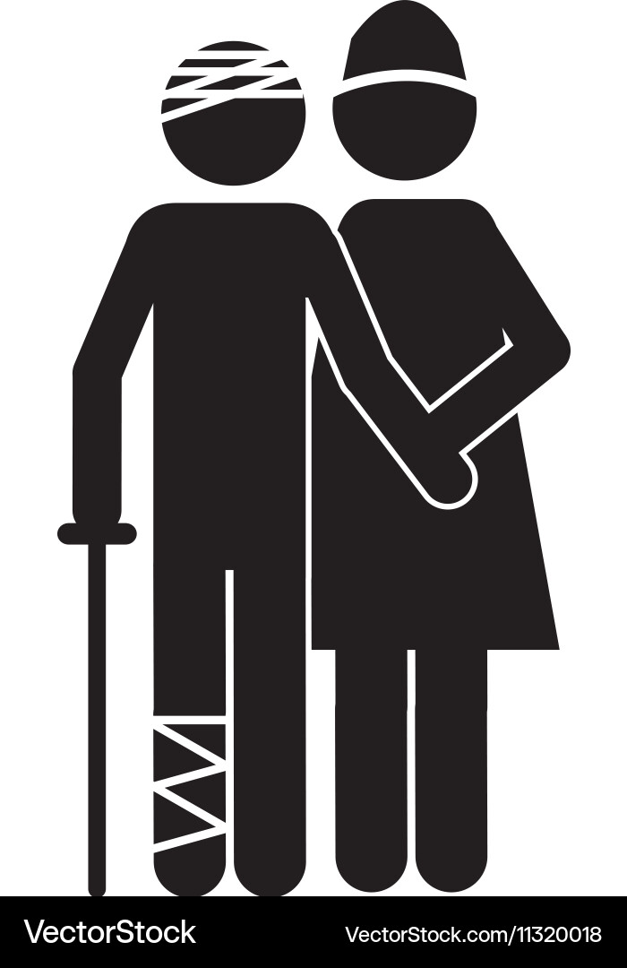 Injured person icon image Royalty Free Vector Image