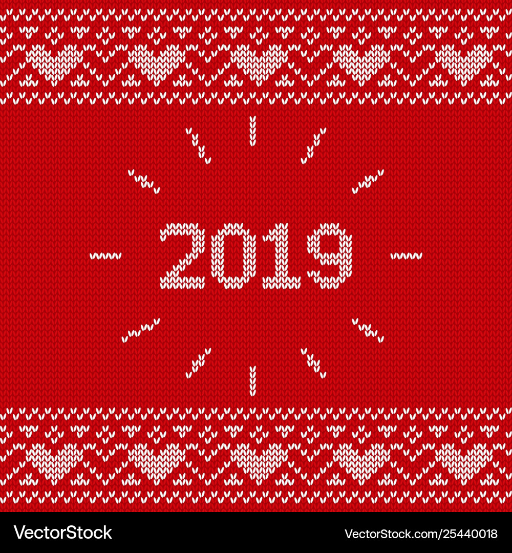 Knit seamless pattern knitted christmas texture Vector Image