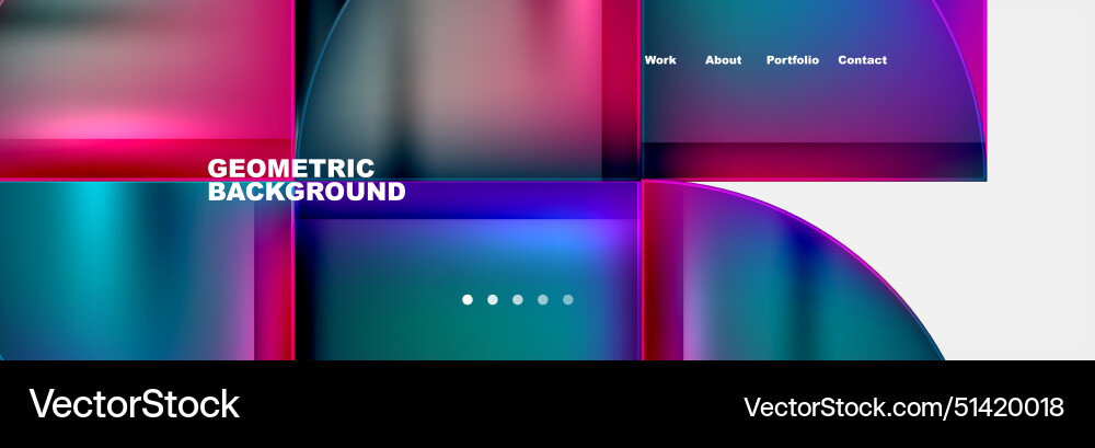 Round triangles and squares web site page template