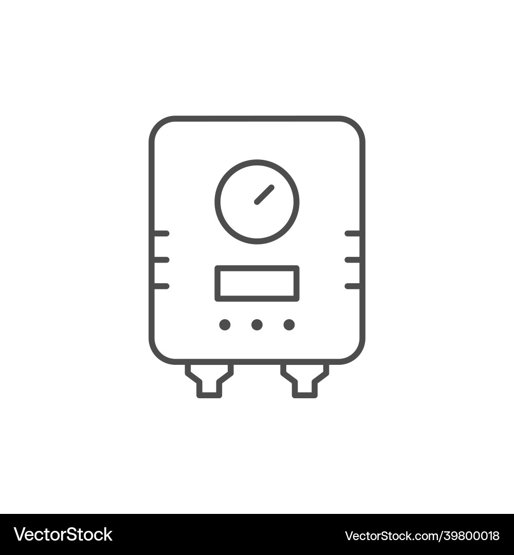 Water boiler line outline icon Royalty Free Vector Image