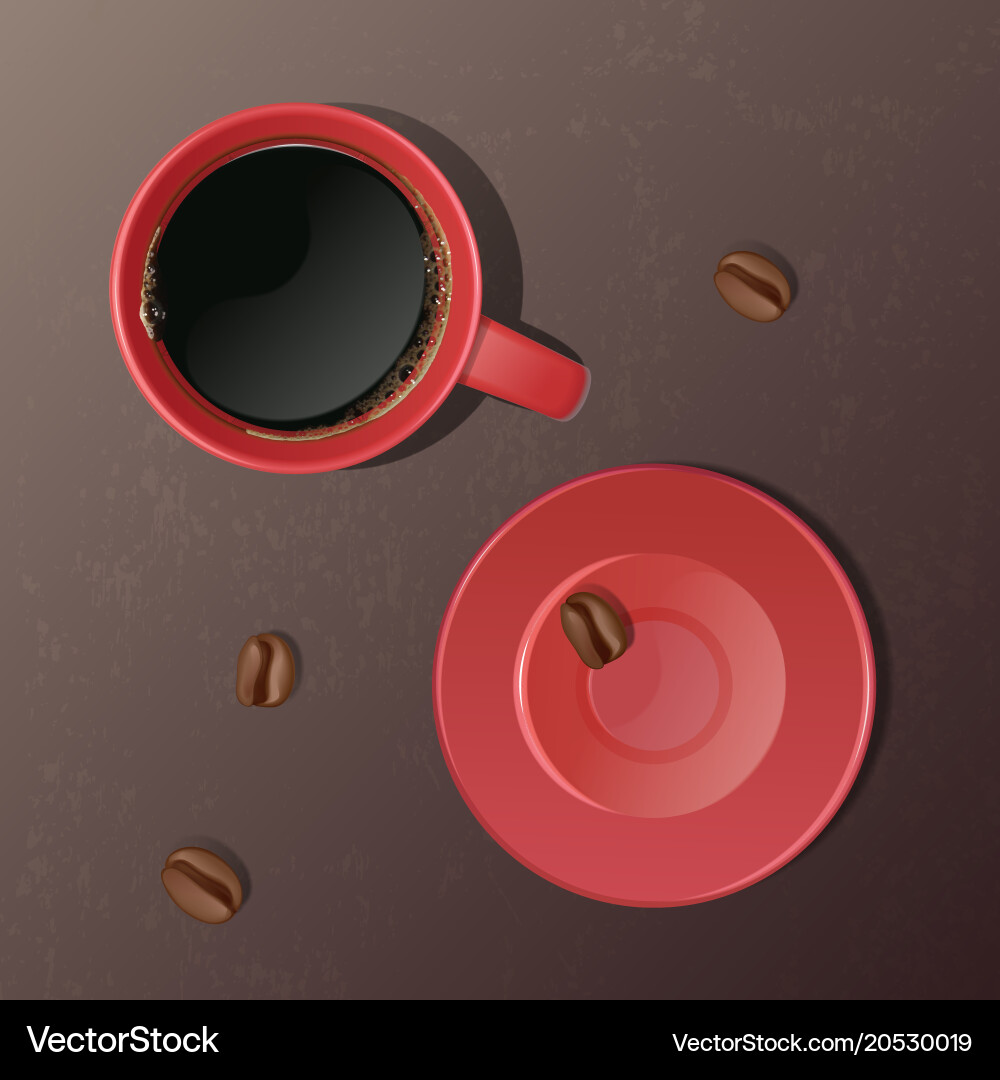 A realistic cup coffee Royalty Free Vector Image