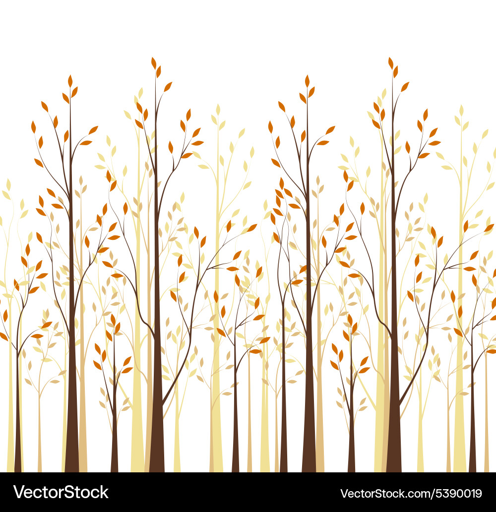 Autumn trees Royalty Free Vector Image - VectorStock