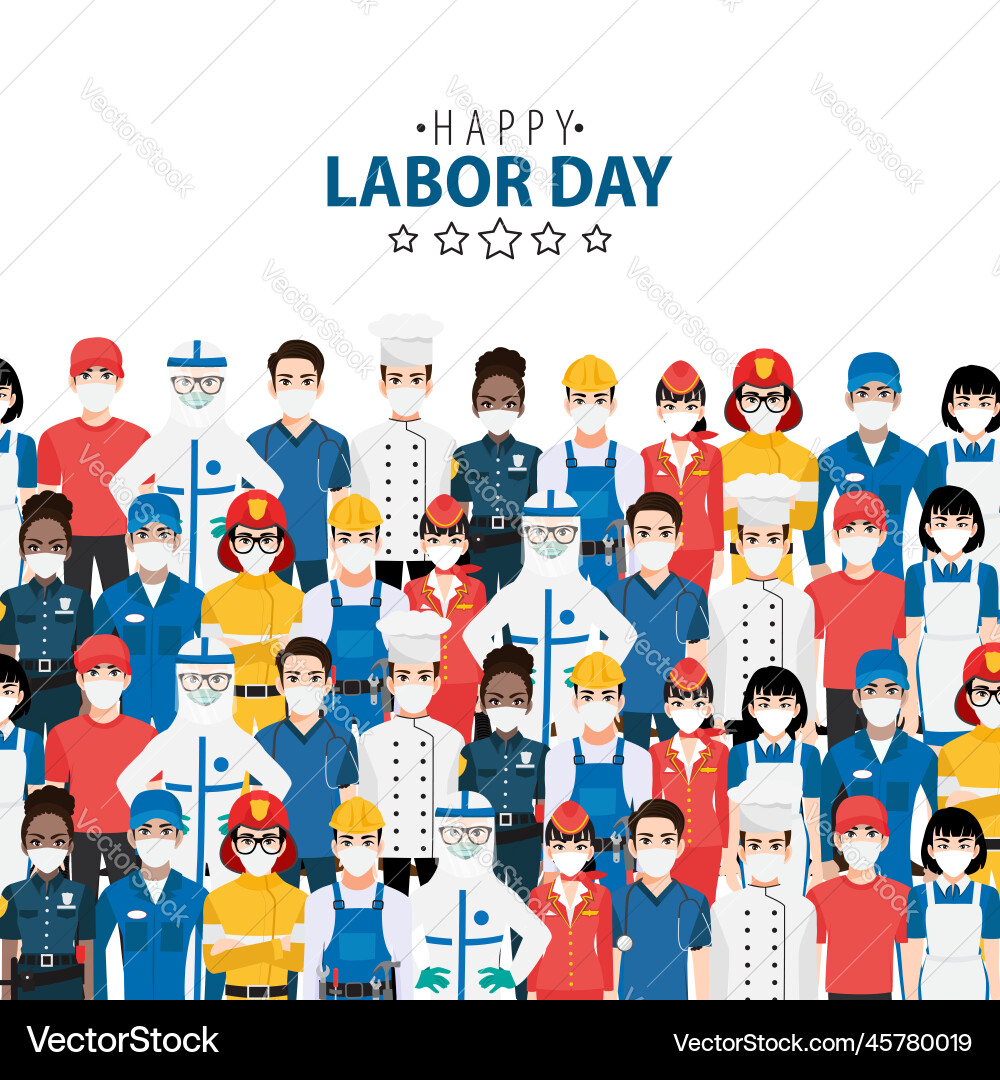 Cartoon character with professional worker Vector Image