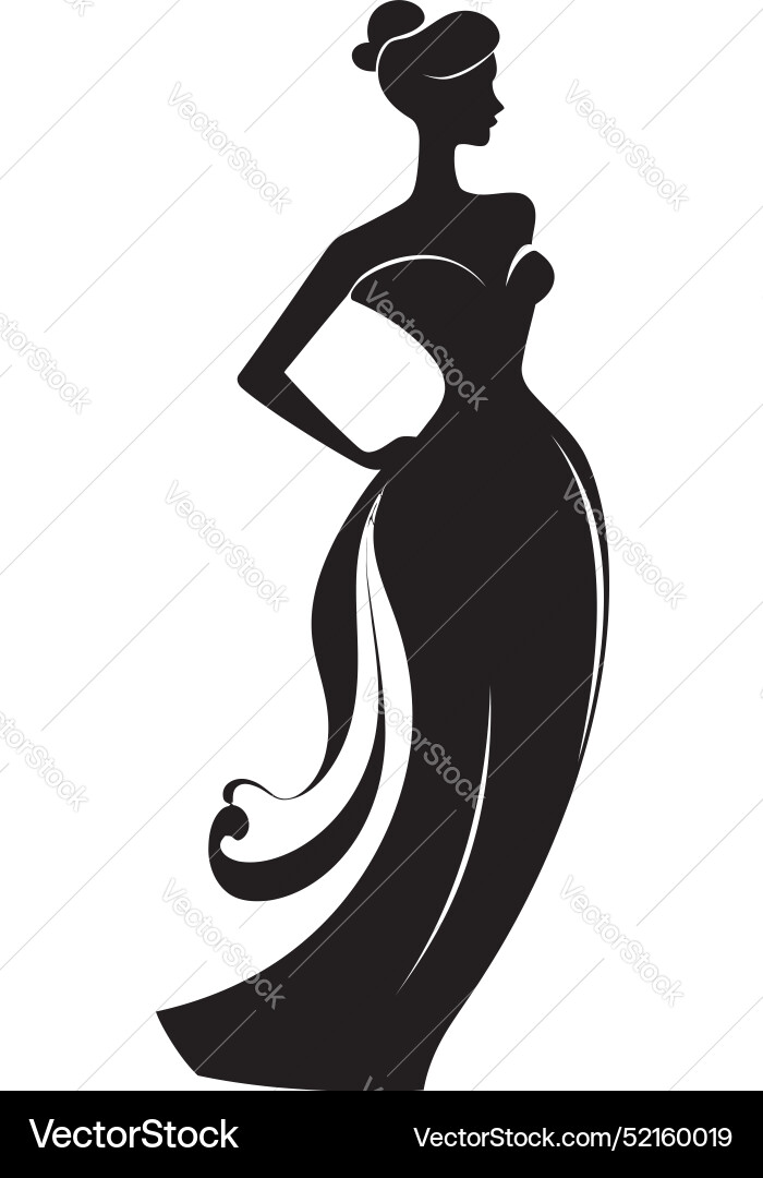 Chic confidence glamorous lady icon sassy Vector Image