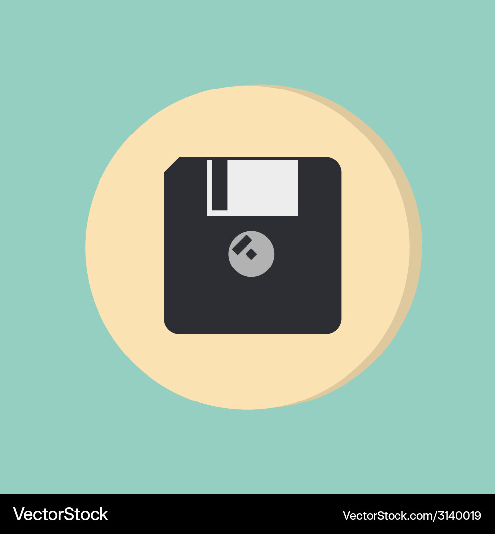 Floppy diskette symbol store information document Vector Image