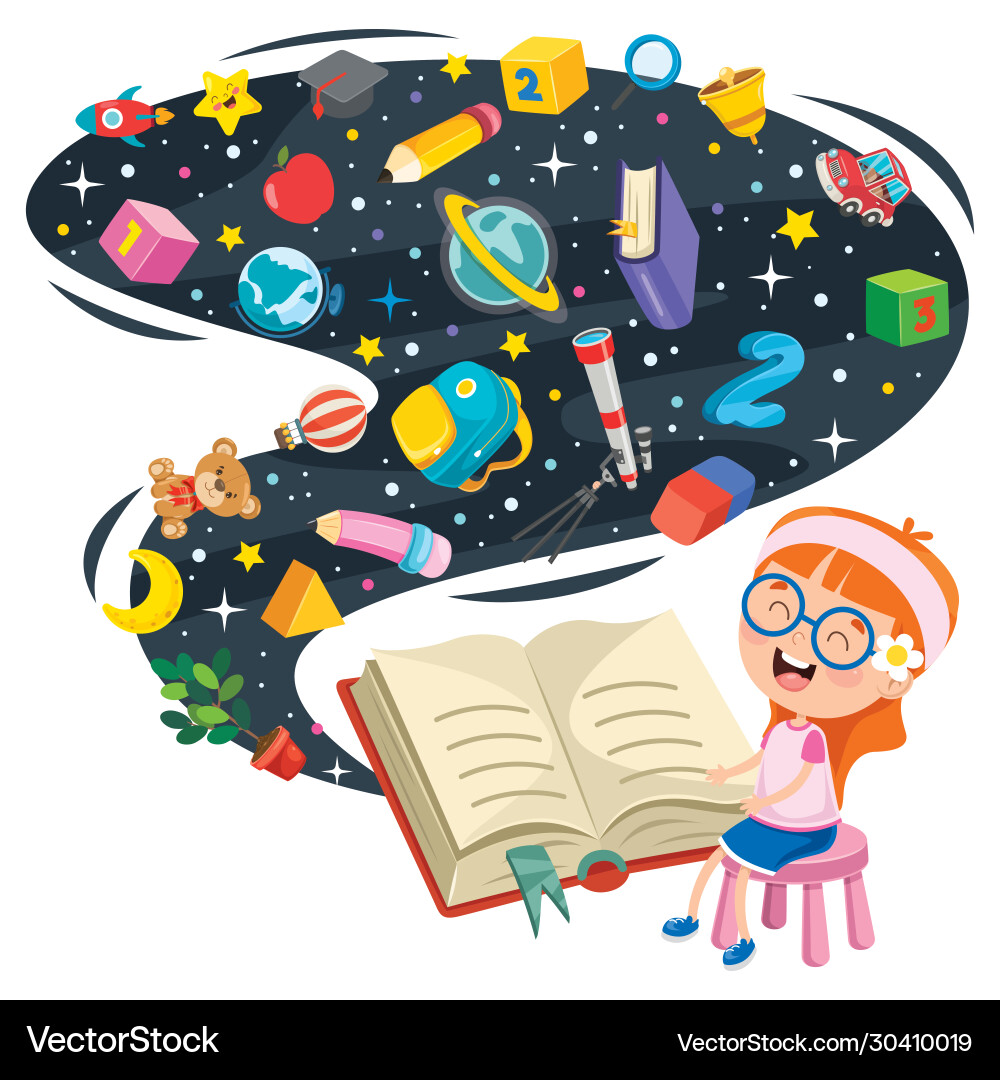 Magic education concept Royalty Free Vector Image