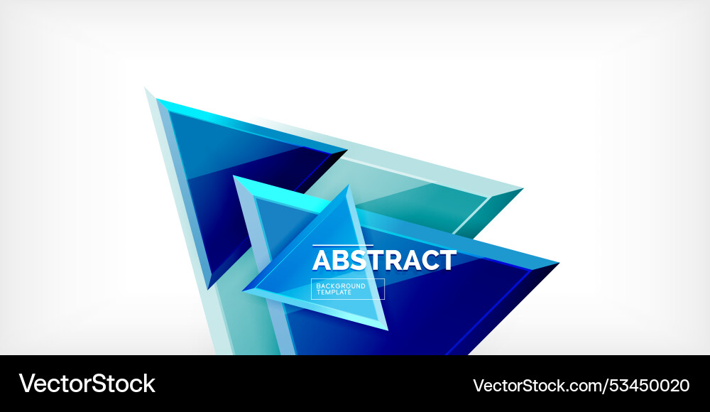 Abstract Background Colorful Triangles With 3d Vector Image