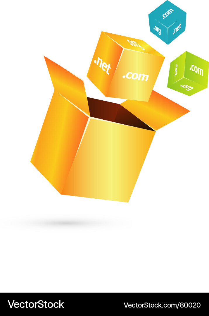 Box cube Royalty Free Vector Image - VectorStock