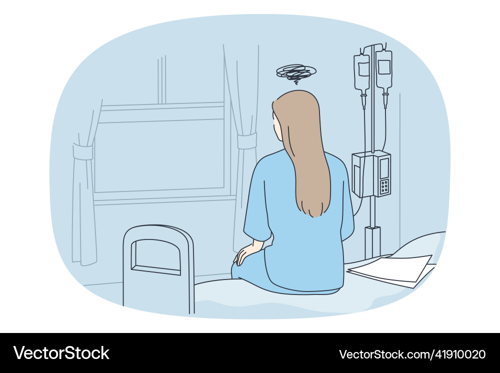 Cancer illness and sadness concept Royalty Free Vector Image