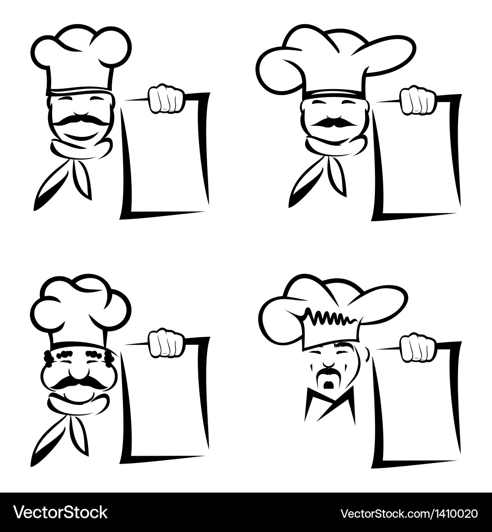 Chef collection Royalty Free Vector Image - VectorStock
