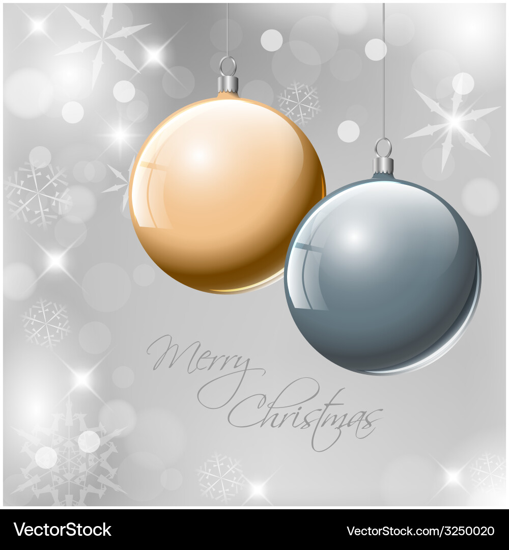 Christmas realistic baubles Royalty Free Vector Image