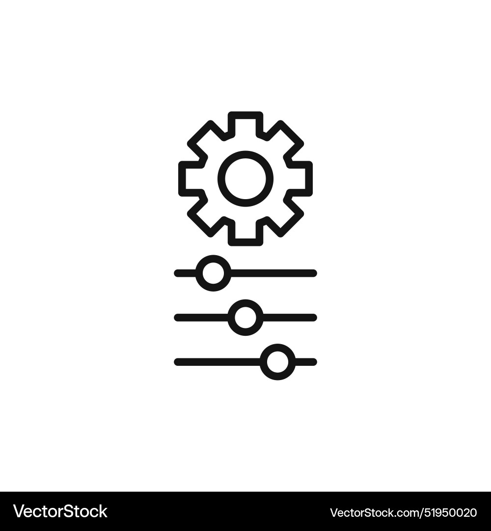 Control panel logo sign outline Royalty Free Vector Image