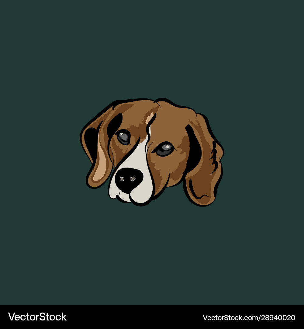 Face dog Royalty Free Vector Image - VectorStock