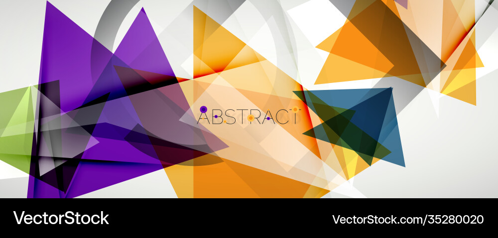 Geometric abstract background color triangle Vector Image