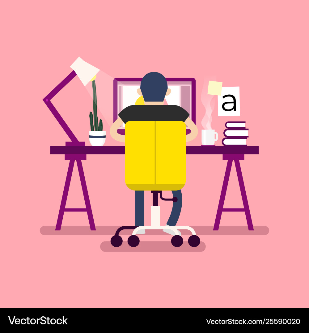Graphic design workspace Royalty Free Vector Image