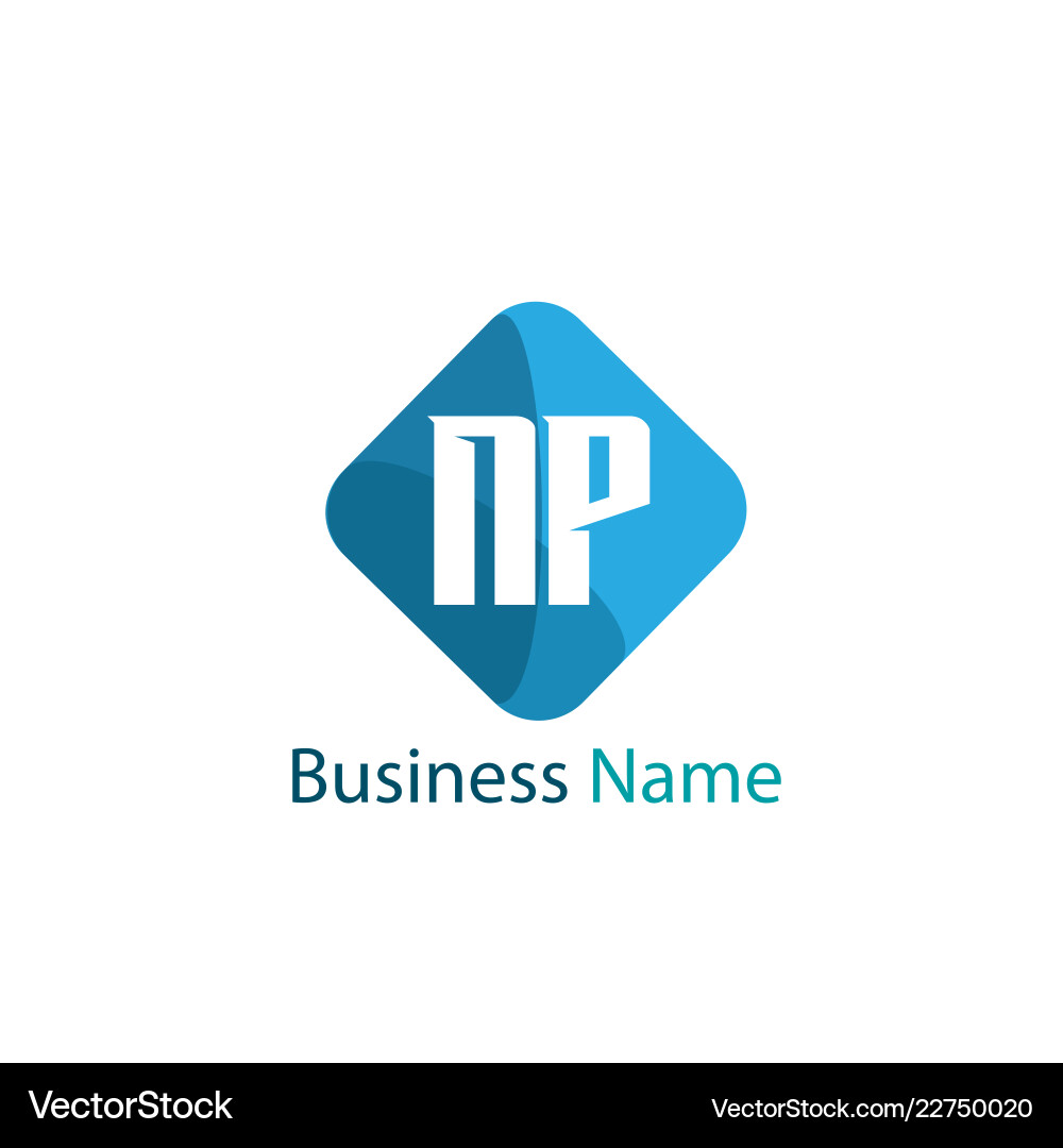 Initial letter np logo template design Royalty Free Vector