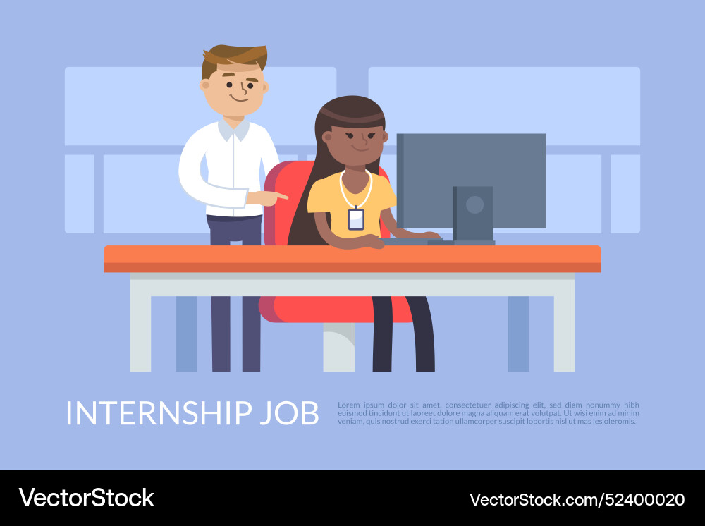 Internship job Royalty Free Vector Image - VectorStock