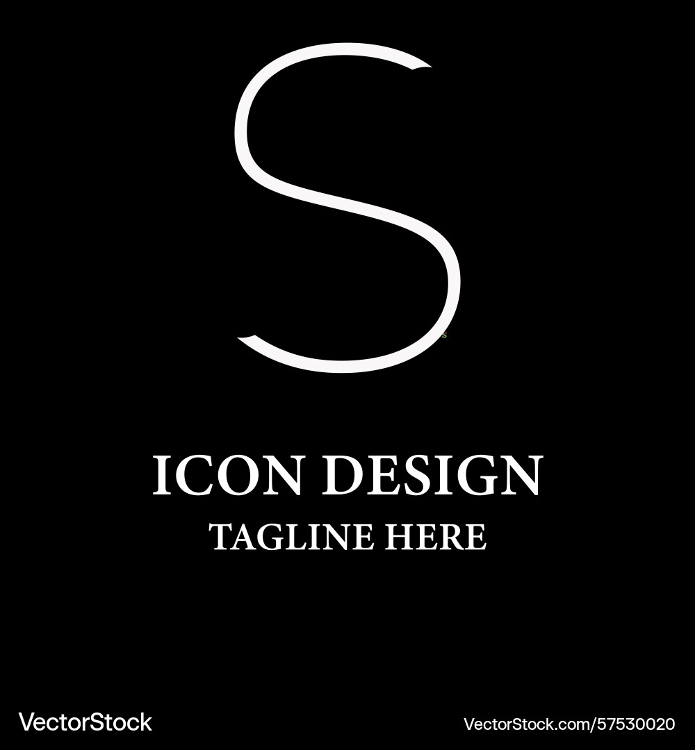 Letter s pencil thin logo design Royalty Free Vector Image