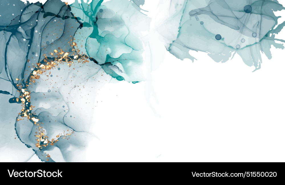 Natural deep green abstract watercolor art Vector Image