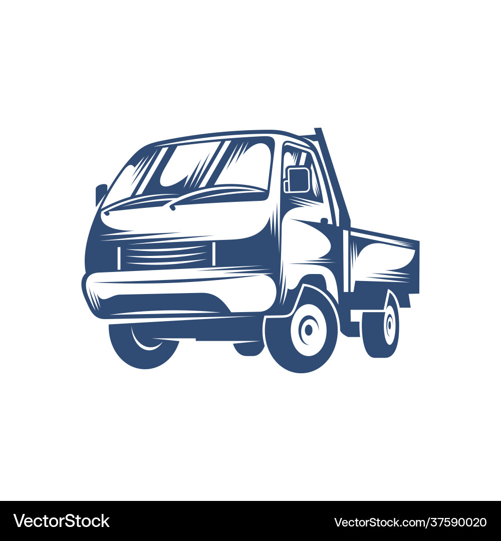 Pick up truck design creative logo Royalty Free Vector Image