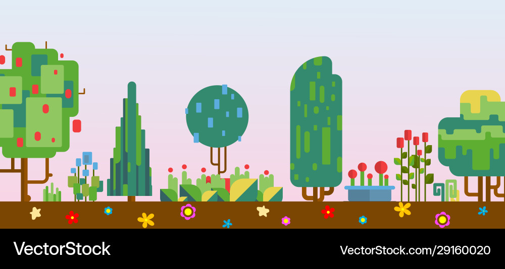 Pixelated nature scenery Royalty Free Vector Image