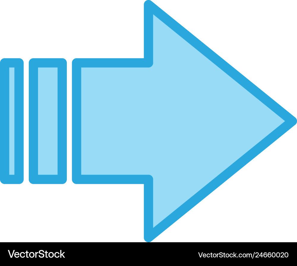 Rightward arrow icon Royalty Free Vector Image