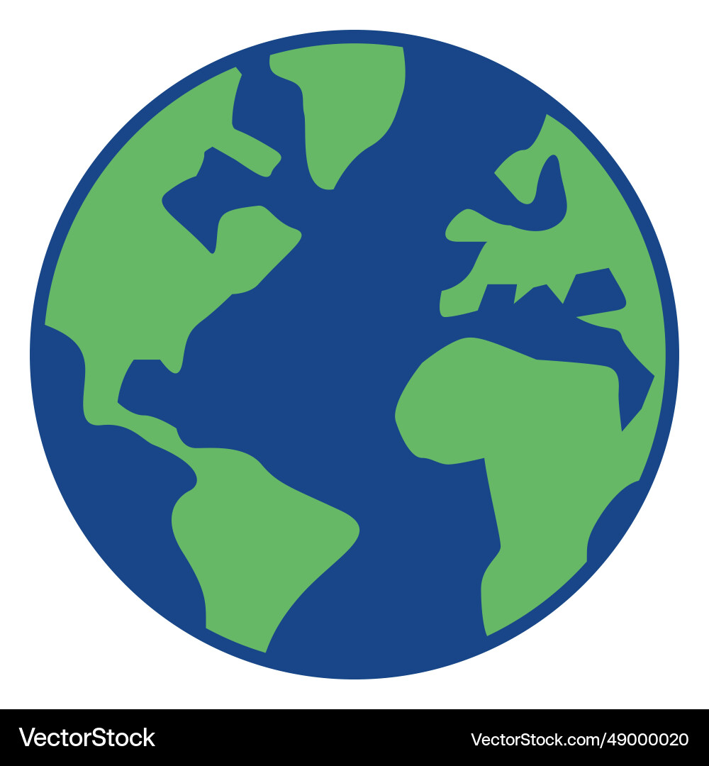 Einfache Erde Icon Lizenzfreies Vektorbild - VectorStock