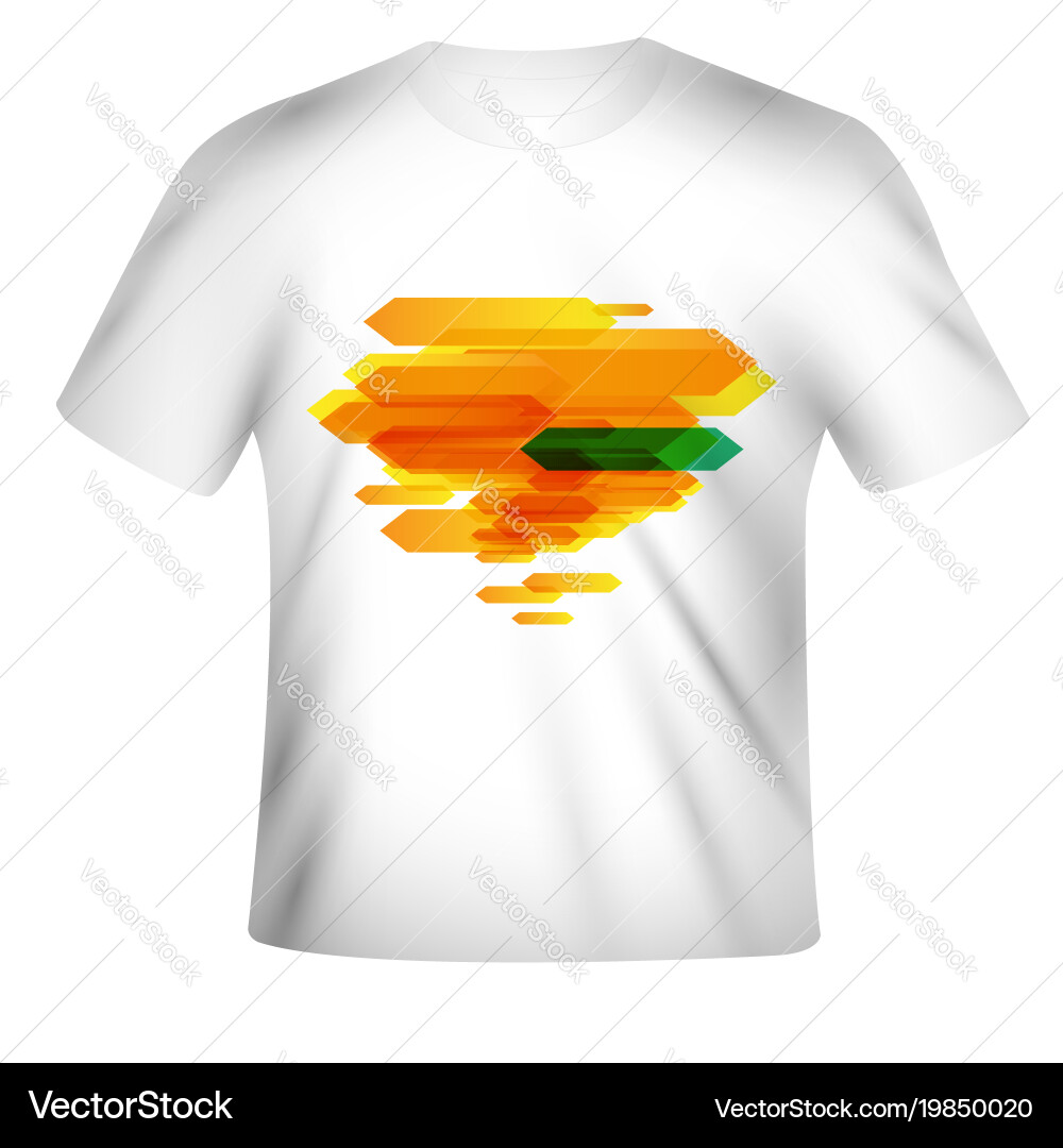 T-shirt design with colorful Royalty Free Vector Image