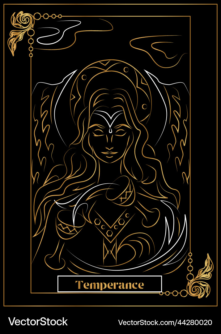 Temperance card Royalty Free Vector Image - VectorStock