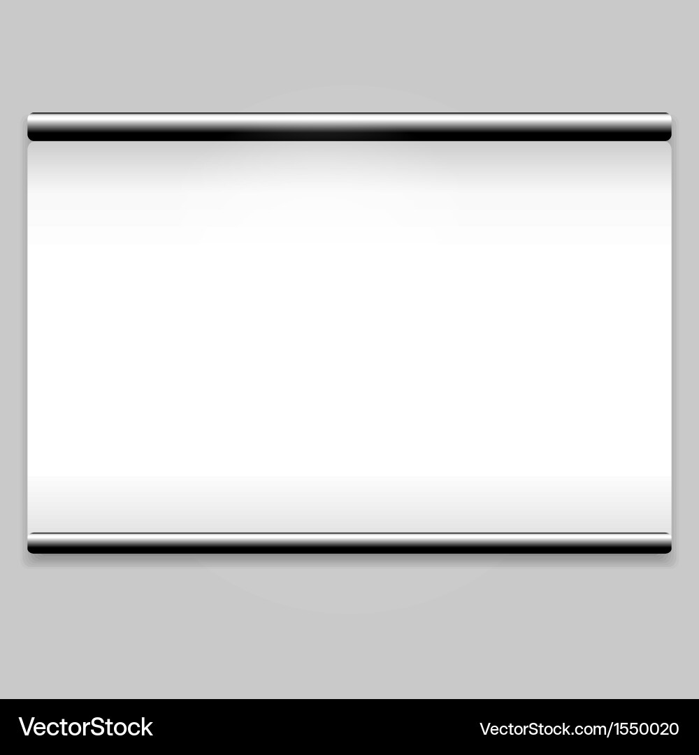 White Projector Screen Royalty Free Vector Image