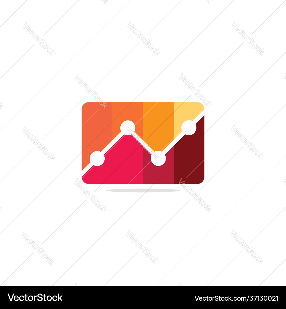 Business chart analytic logo Royalty Free Vector Image
