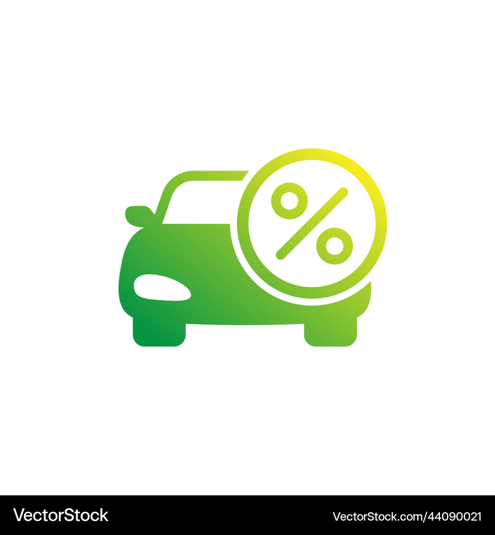 Car leasing or loan icon on white Royalty Free Vector Image
